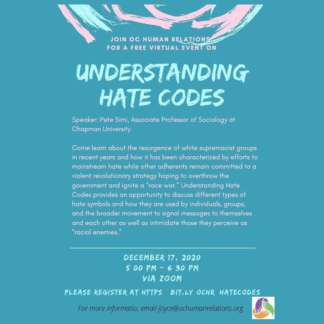 Understanding Hate Codes Virtual Event | OC Human Relations