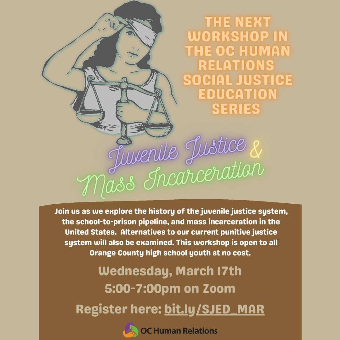 Social Justice Ed for High School Students – Mar 17 | OC Human Relations