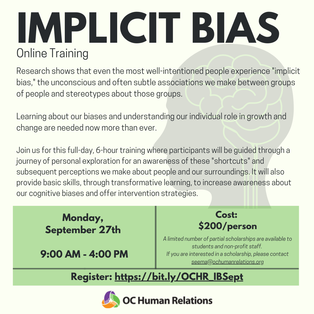 Implicit Bias Training September 27 | OC Human Relations