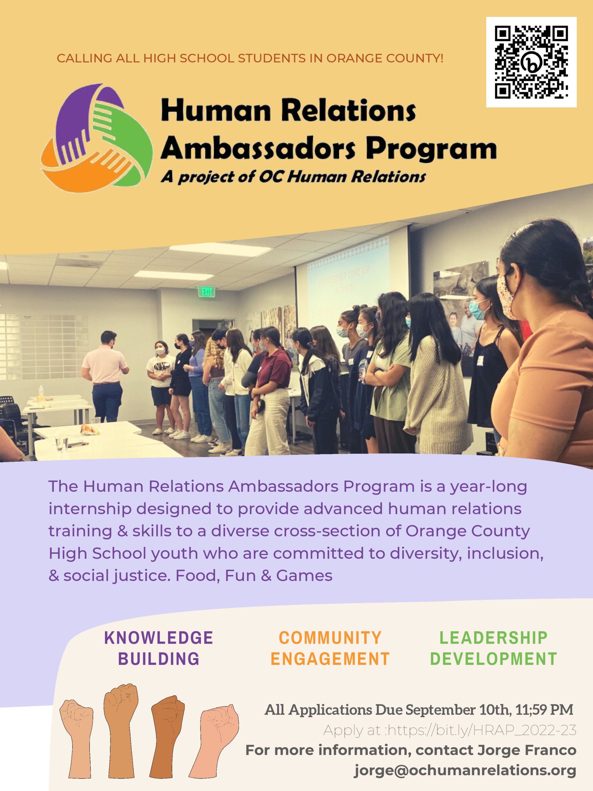 Students: Apply for Human Relations Ambassadors | OC Human Relations