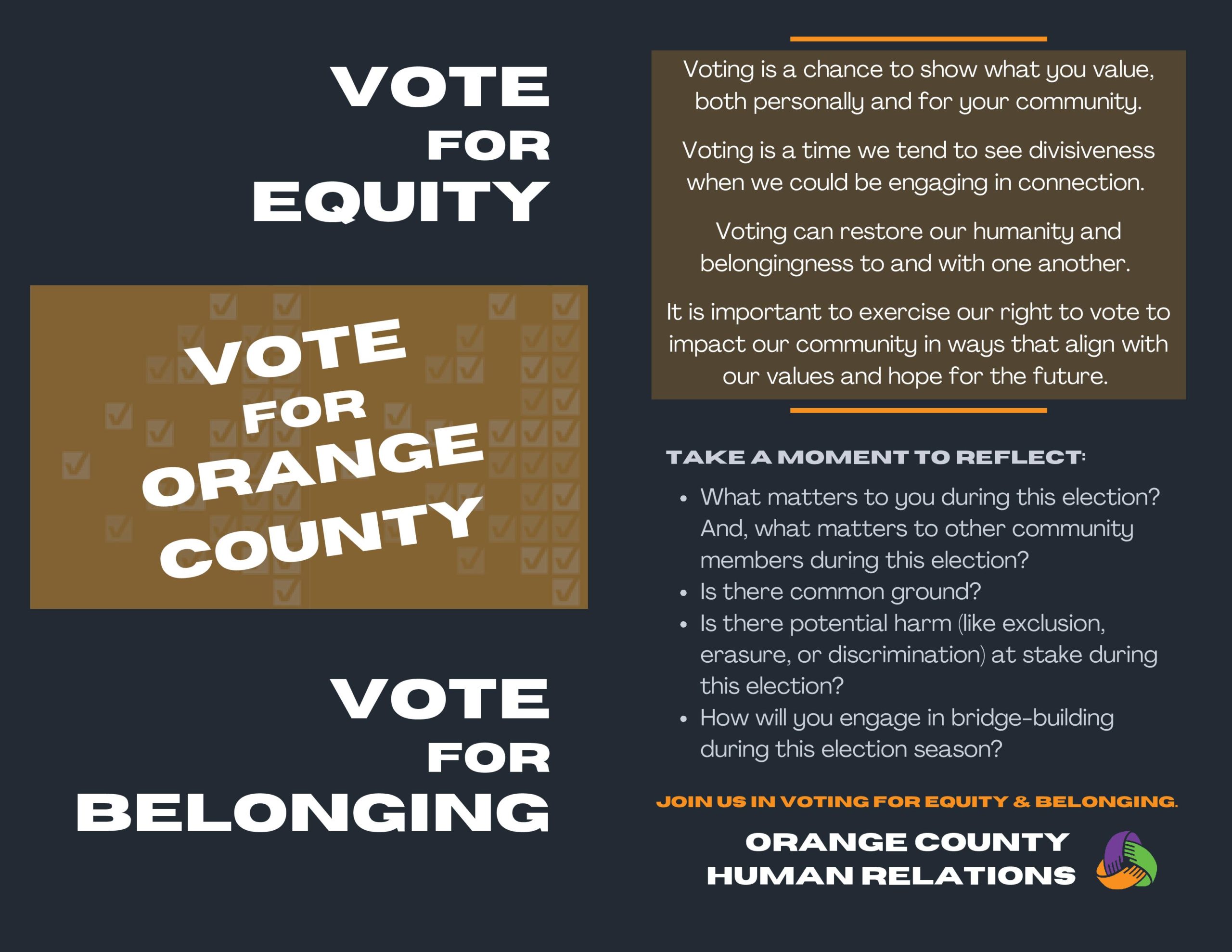 Vote For Equity, Vote For Belonging, Vote For Orange County | OC Human ...
