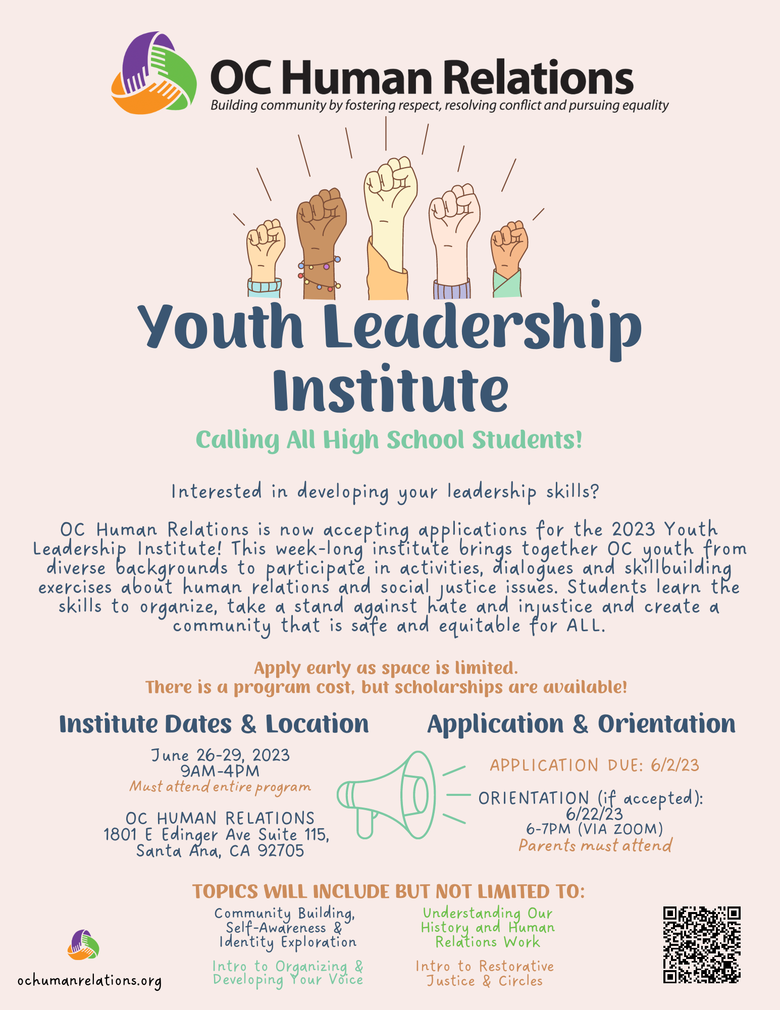 2023 Youth Leadership Institute – Application Date Extended! | OC Human ...